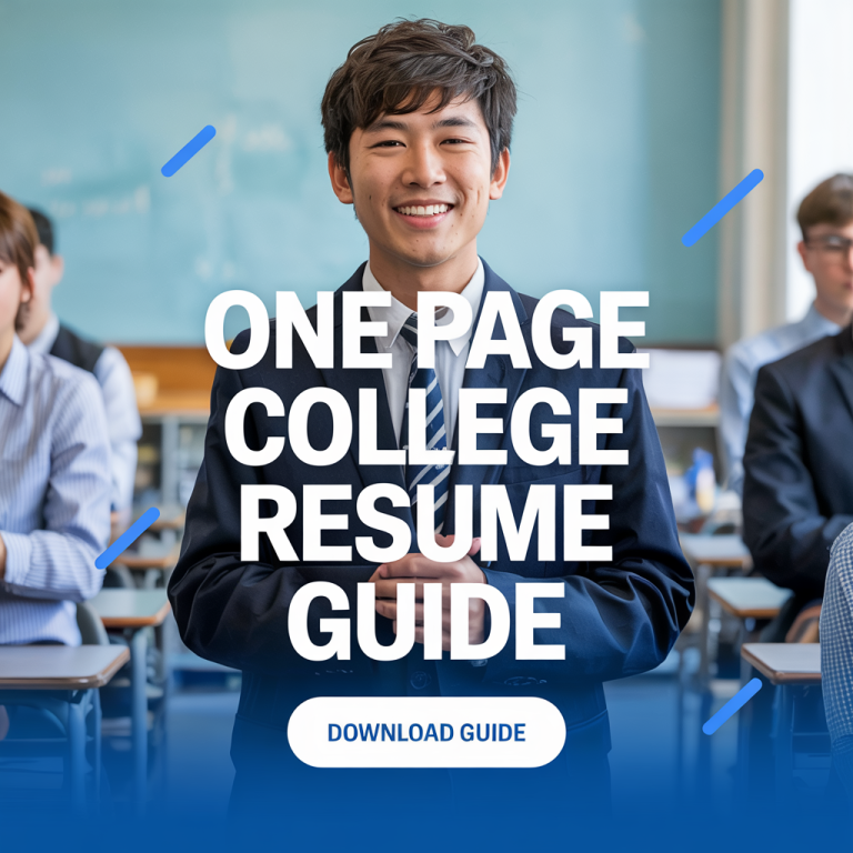 The One-Page Resume Rule: When to Break It (and How) for College ...